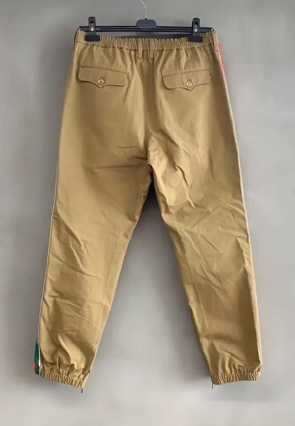 Gucci Web Straight-leg Trousers With Side Stripe Detail