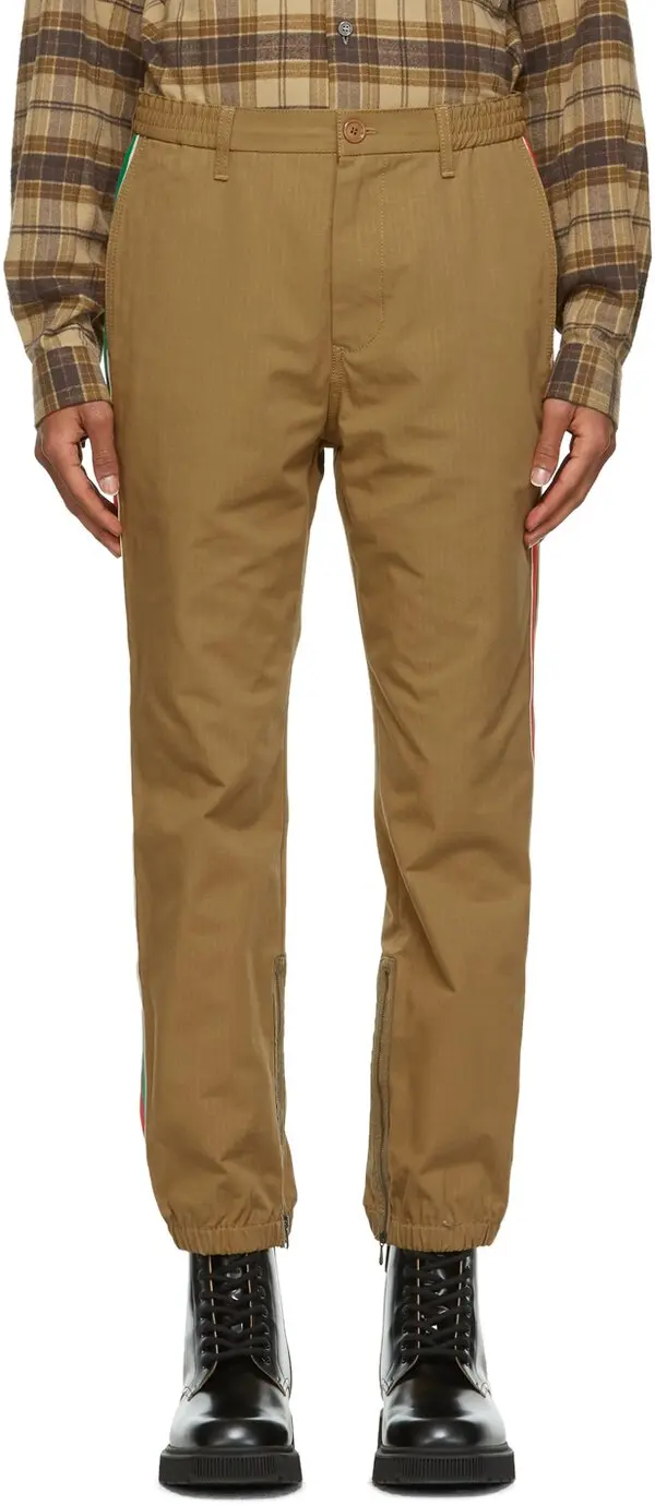 Gucci Web Straight-leg Trousers With Side Stripe Detail