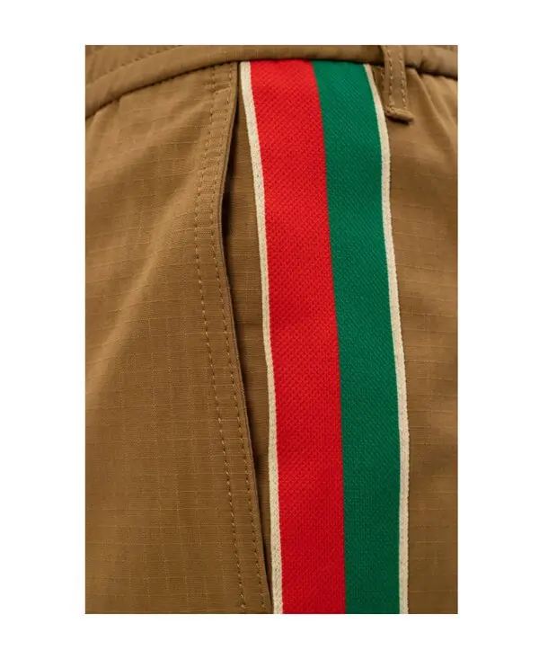 Gucci Web Straight-leg Trousers With Side Stripe Detail