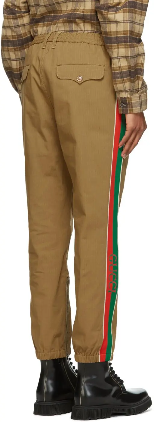 Gucci Web Straight-leg Trousers With Side Stripe Detail