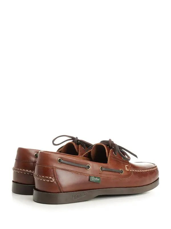 Paraboot Barth Logo Patch Lace-up Loafers - Brown