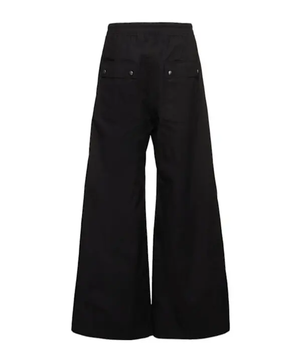 Rick Owens Wide Leg Cotton Pants - Black