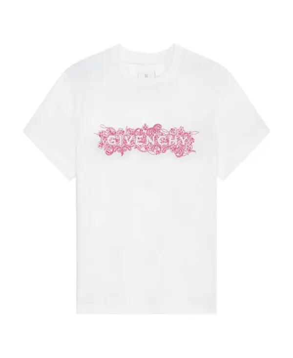 Givenchy 4g Embroidered Jersey T-shirt - White