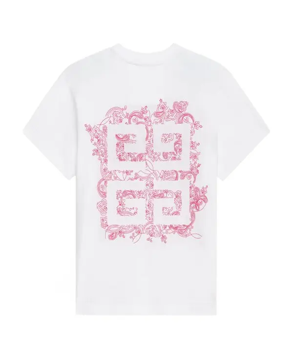Givenchy 4g Embroidered Jersey T-shirt