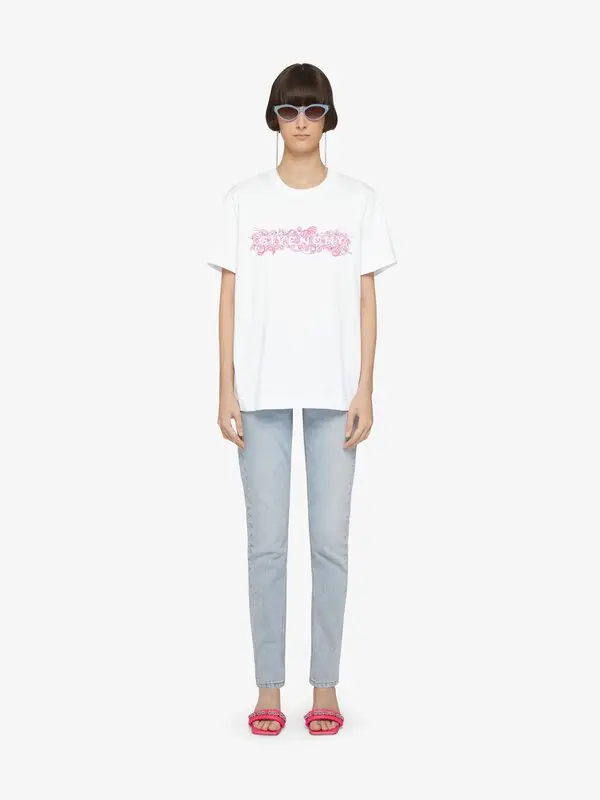 Givenchy 4g Embroidered Jersey T-shirt