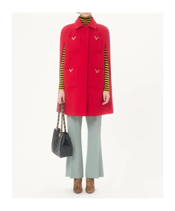 Valentino Garavani Light Diagonal Wool Trousers