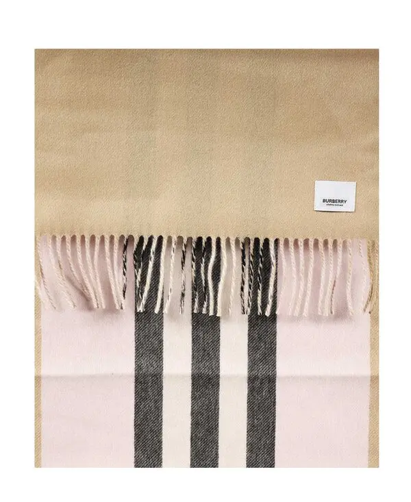 Burberry Striped Fringed Scarf