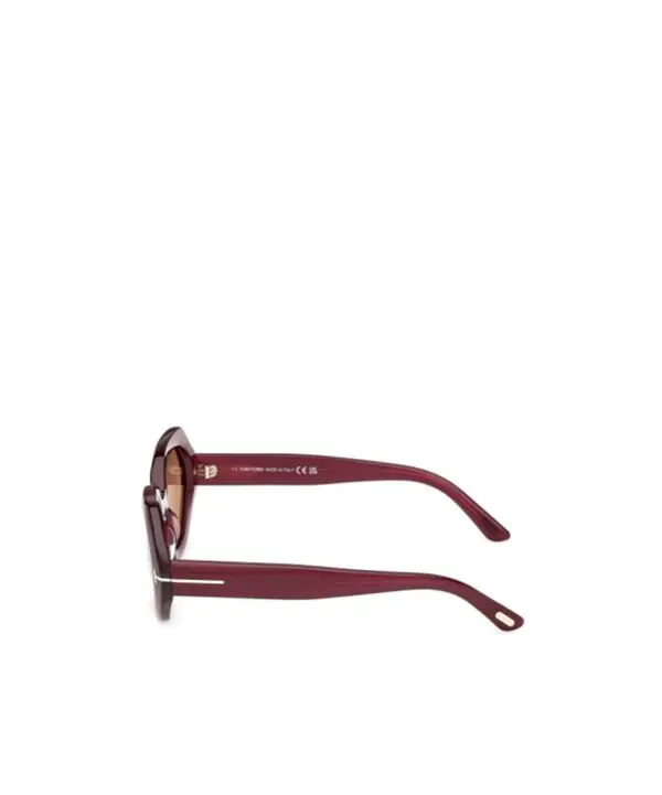TOM FORD Oval Full Rim Sunglasses - Red