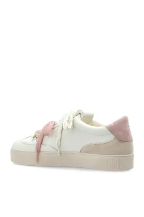 STUART WEITZMAN Round Toe Lace-up Sneakers With Embellished Detailing