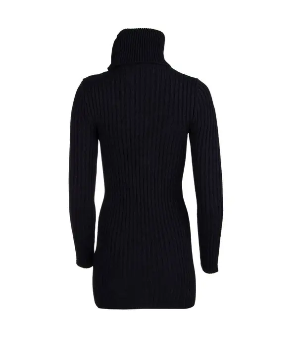 Saint Laurent Ribbed Fold-over Collar Jumper