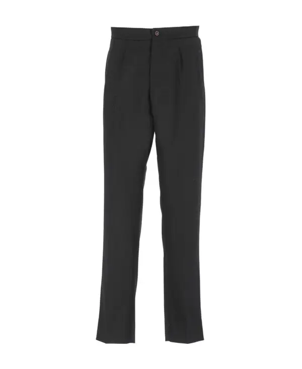 MAISON MARGIELA Wool Buckled Detailed Trousers - Black