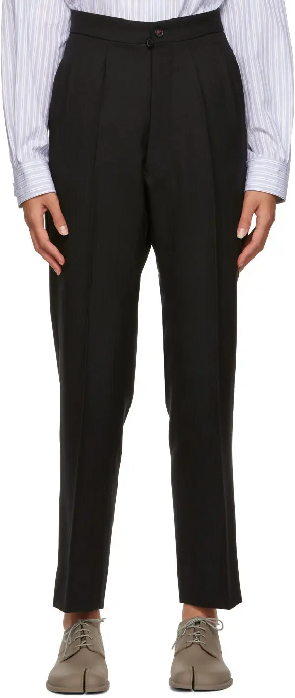 MAISON MARGIELA Wool Buckled Detailed Trousers