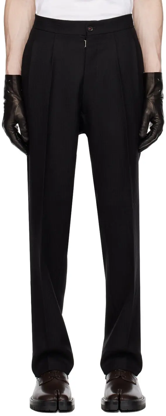 MAISON MARGIELA Wool Buckled Detailed Trousers