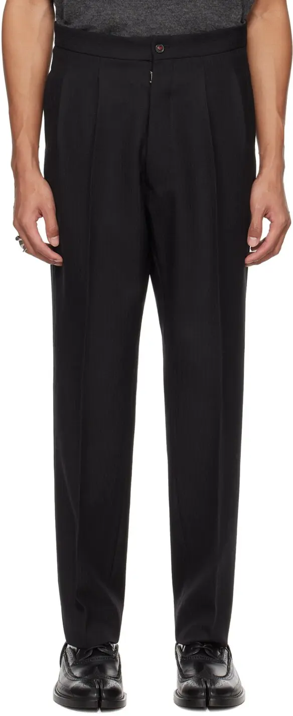 MAISON MARGIELA Wool Buckled Detailed Trousers