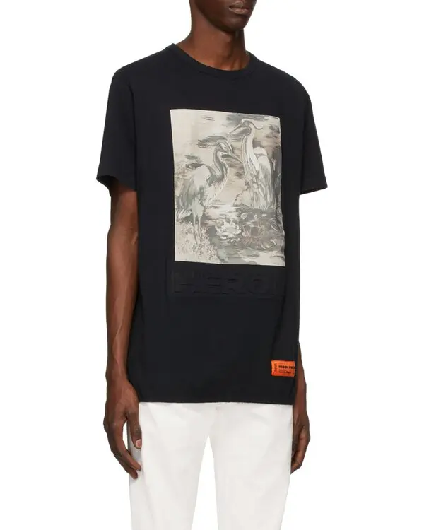 Heron Preston Crew Neck Heron Print T-shirt