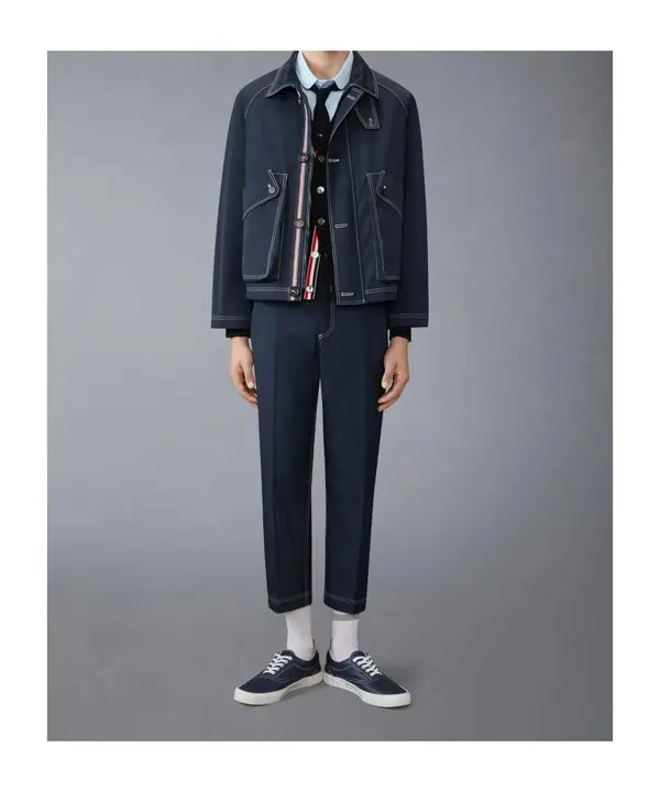 Thom Browne Contrast Stitch Tailored Trousers