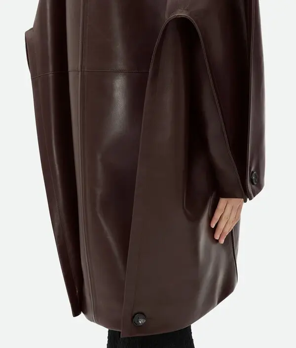 Bottega Veneta Leather Cocoon Coat