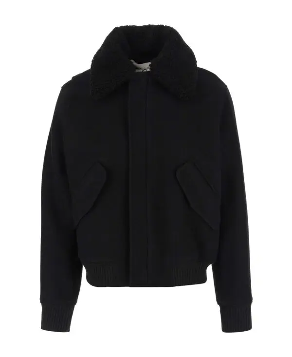 Ami Straight Hem Long-sleeved Jacket - Black