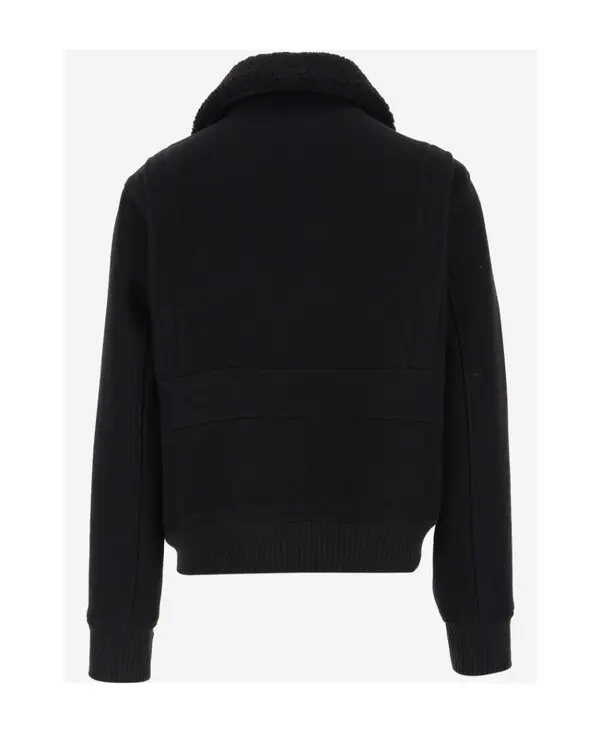 AMI Paris Straight Hem Long-sleeved Jacket