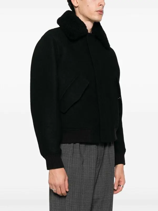 AMI Paris Straight Hem Long-sleeved Jacket