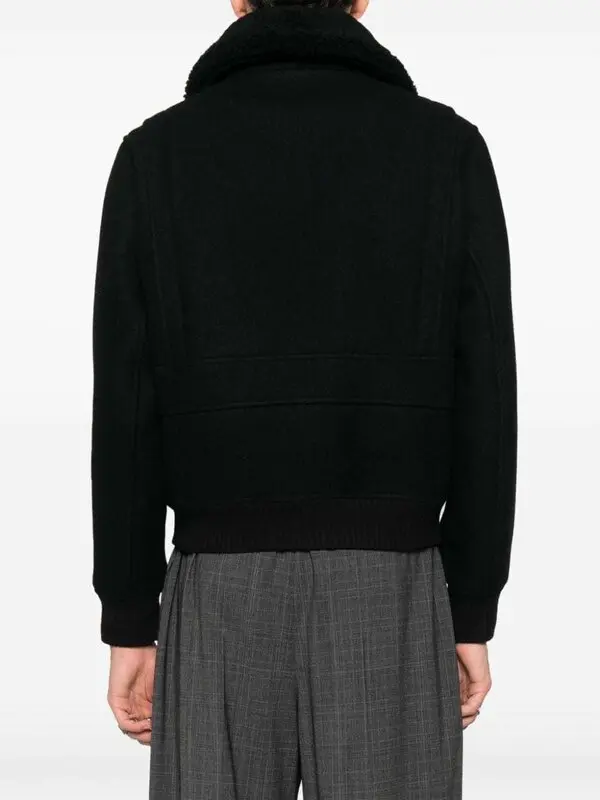 AMI Paris Straight Hem Long-sleeved Jacket