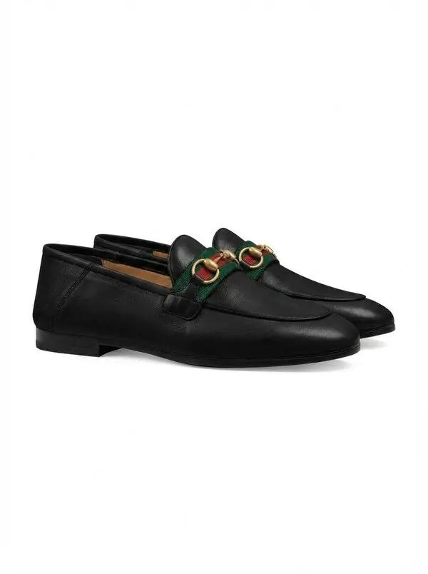 Gucci Horsebit Web Loafers - Black