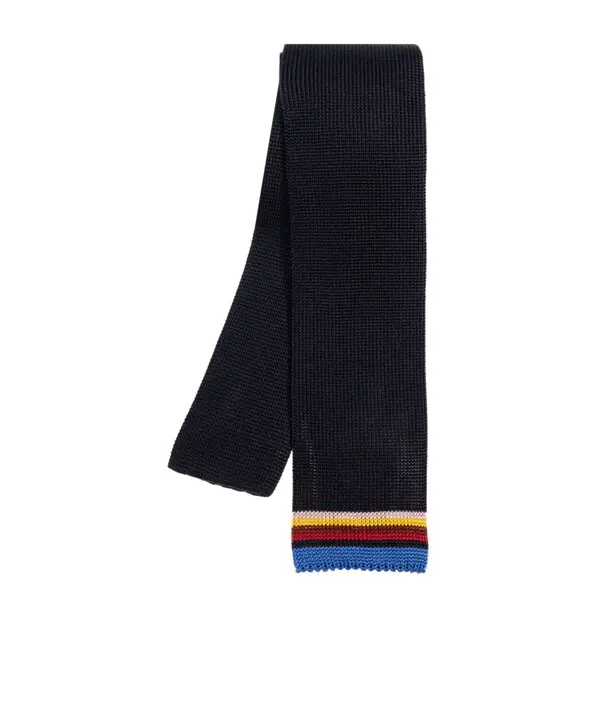 Paul Smith Knitted Neck Tie With Horizontal Stripes