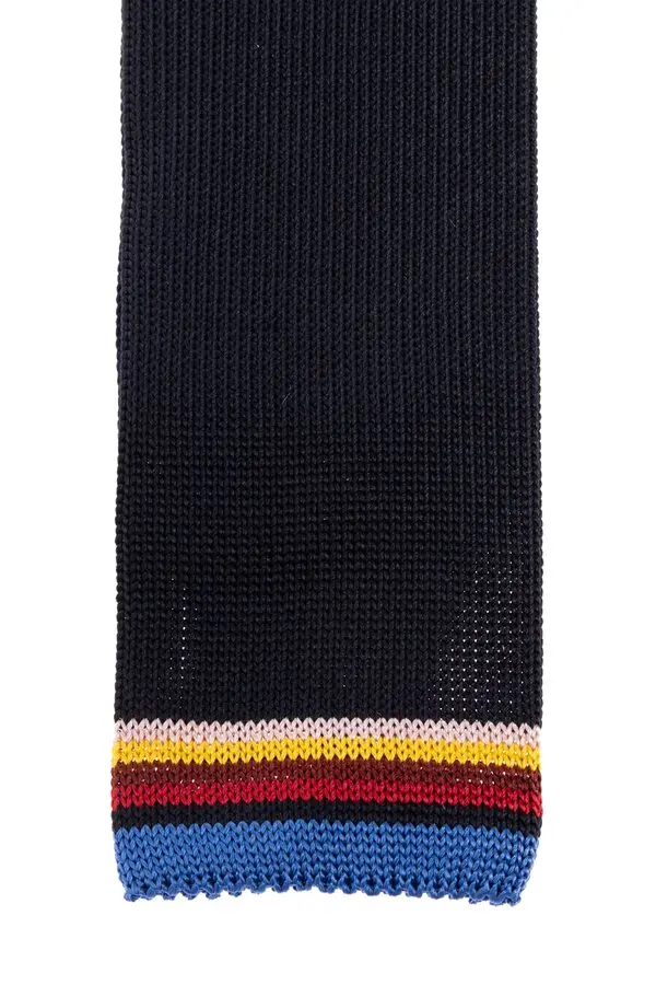 Paul Smith Knitted Neck Tie With Horizontal Stripes