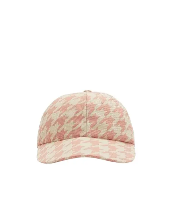 Burberry Houndstooth Check Baseball Cap - Nude