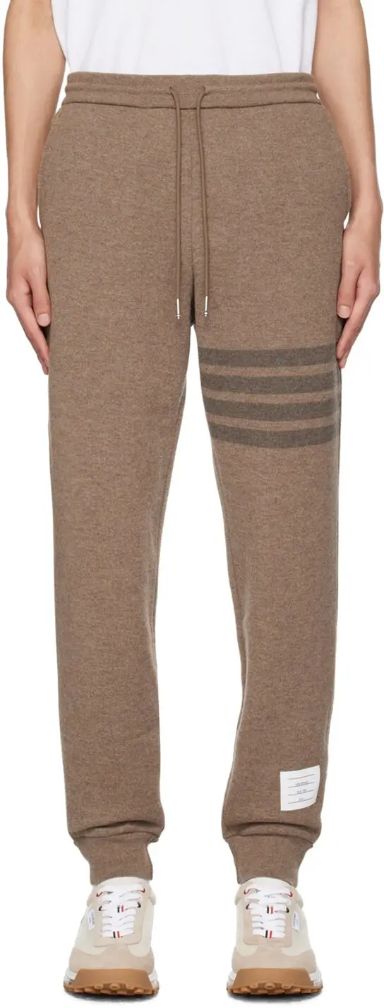 Thom Browne Four Bar Drawstring Joggers