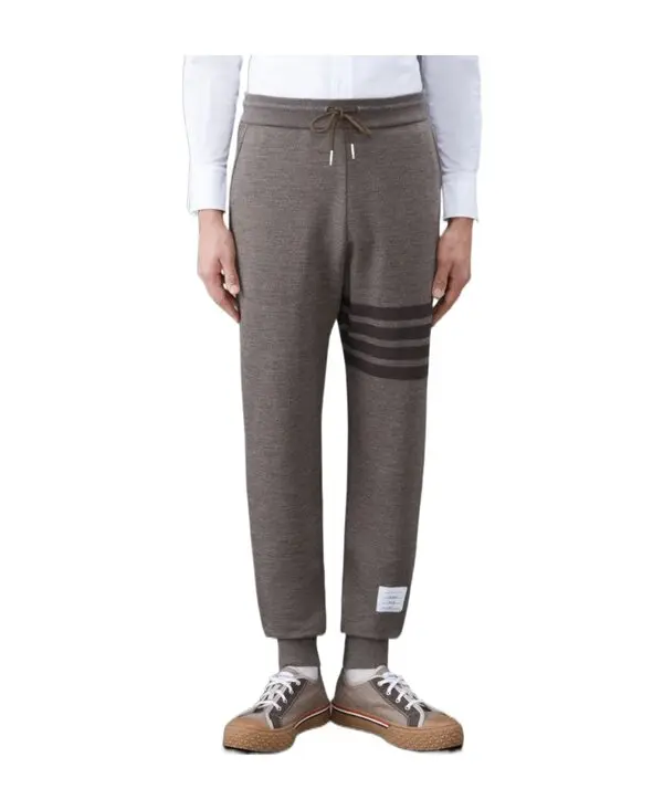 Thom Browne Four Bar Drawstring Joggers