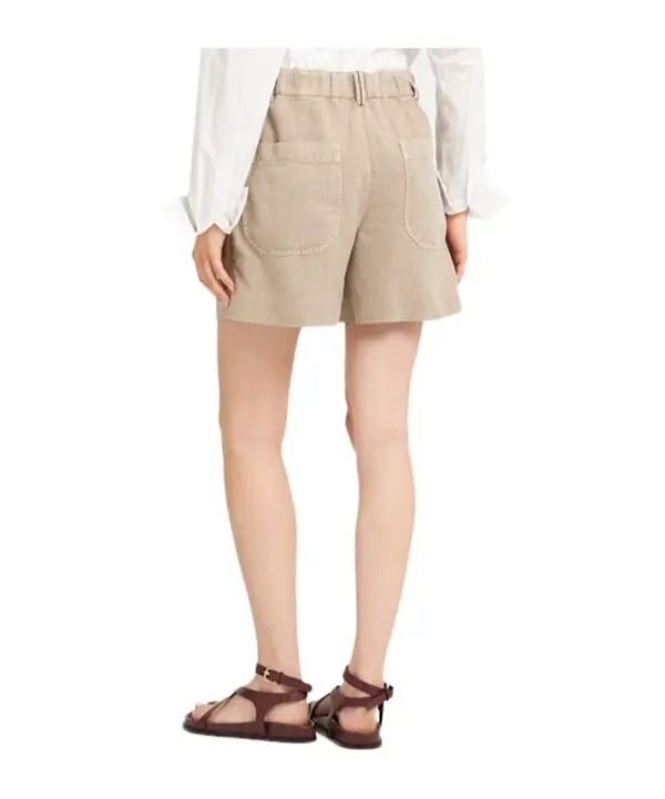 Brunello Cucinelli Cotton Blend Bermuda Shorts - Nude