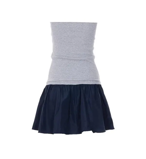 Miu Miu Strapless Mini Skirt With Zippered Pockets