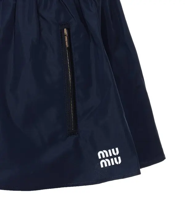 Miu Miu Strapless Mini Skirt With Zippered Pockets