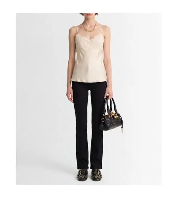 Chloé Silk Camisole With Lace Inserts