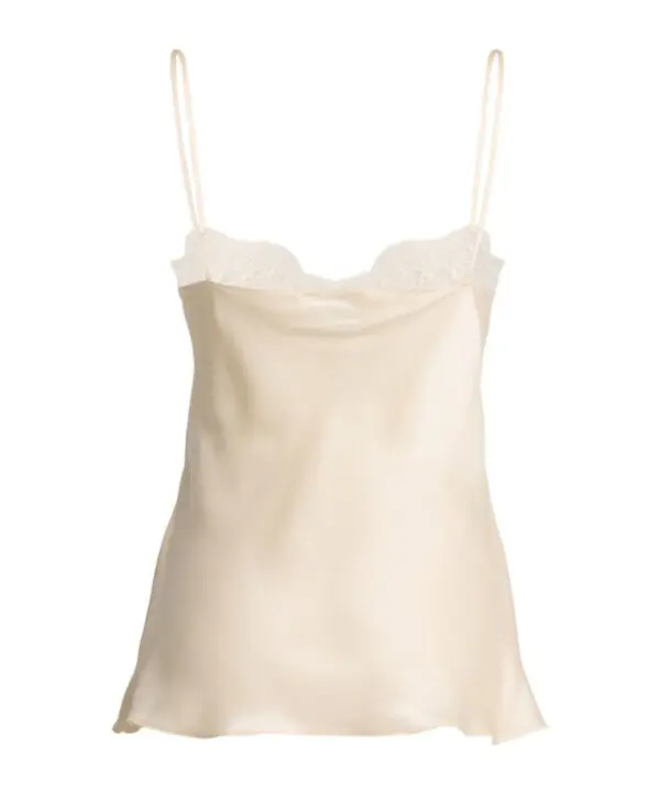 Chloé Silk Camisole With Lace Inserts