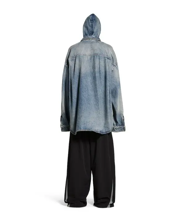 Balenciaga Collared Long-sleeve Denim Shirt