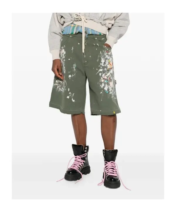 GALLERY DEPT. Belt Loop Shorts With Hammer Ring Detail