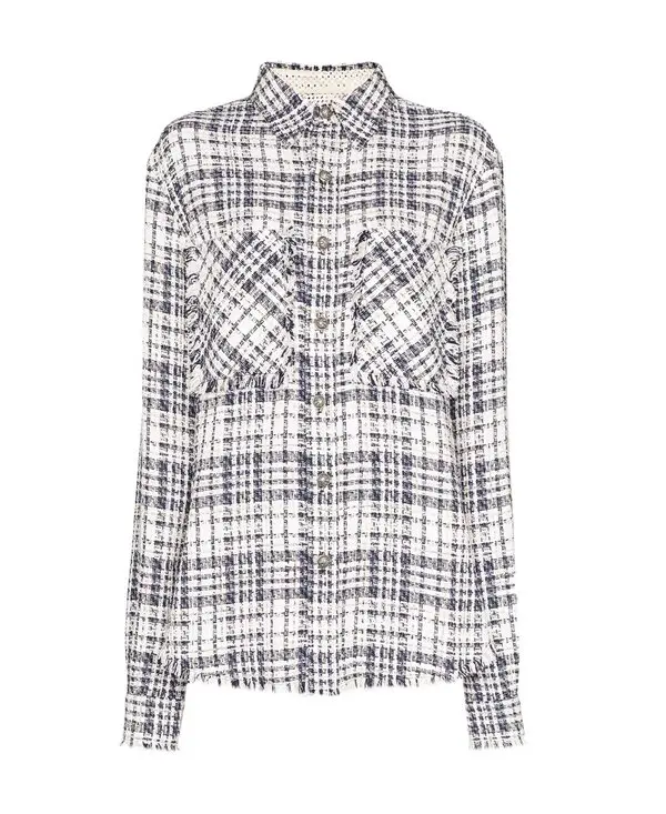 Faith Connexion Checked Shirt With Frayed Edges