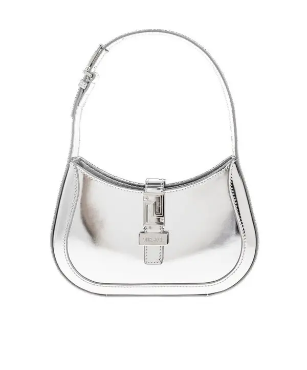Versace Greca Goddess Metallic Tote Bag - White