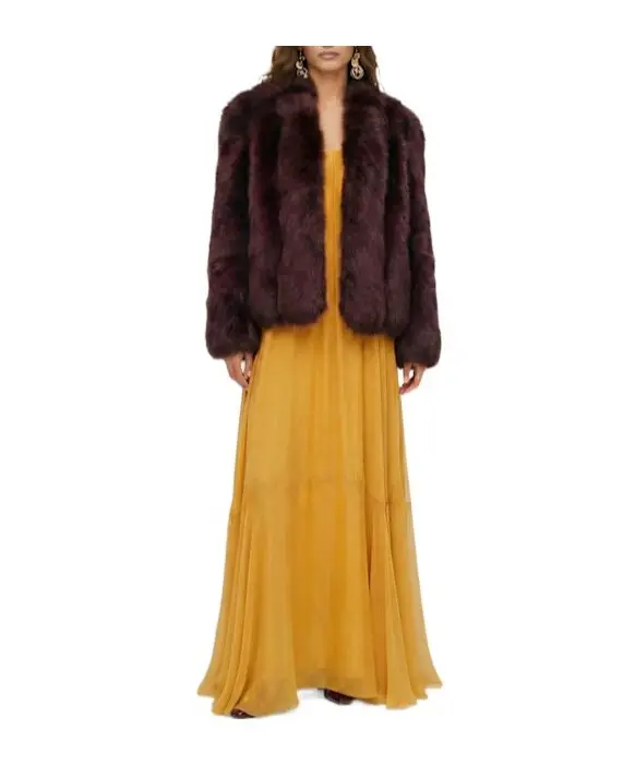 Chloé Silk Mousseline Long Dress With Spaghetti Straps