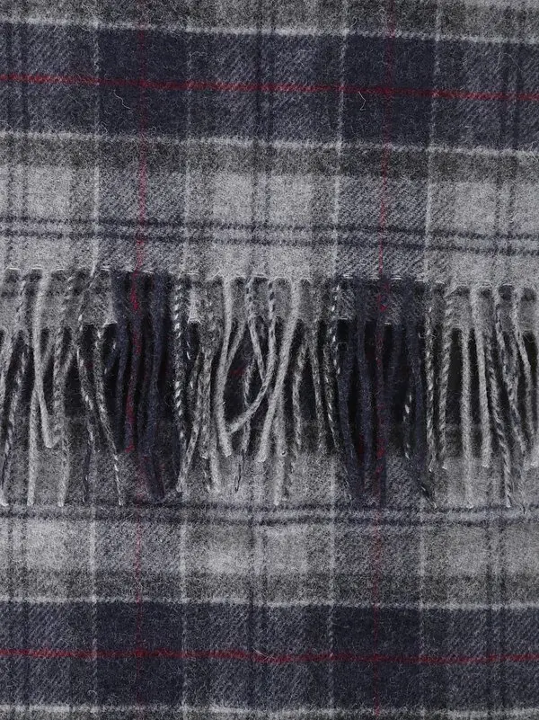 Barbour Tartan Checked Fringed Scarf