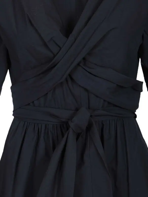 Emporio Armani Wrap Belted V-neck Dress