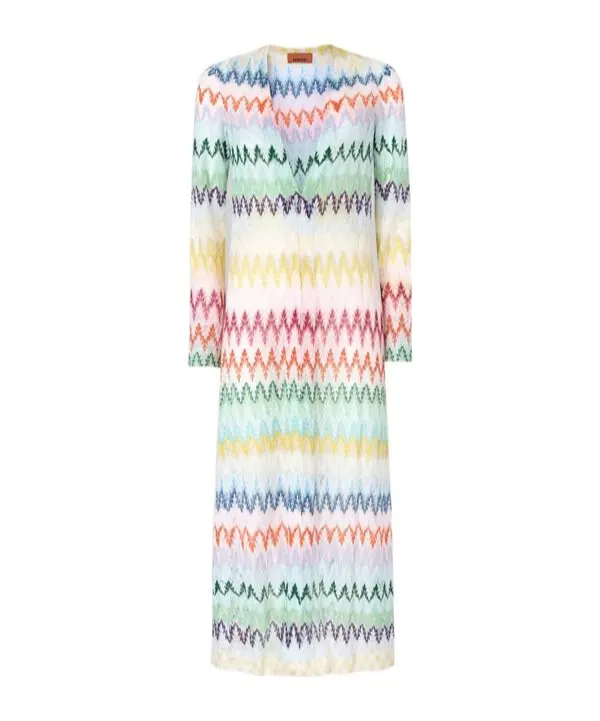 Missoni Long Zig Zag Lace Cardigan - Multicolor