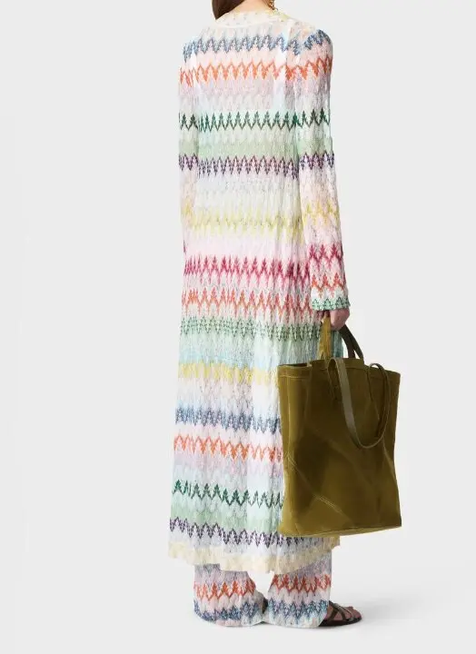Missoni Long Zig Zag Lace Cardigan - Multicolor
