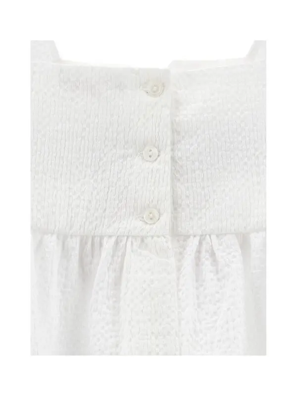 Monnalisa Square Neck Top With Bow Detail