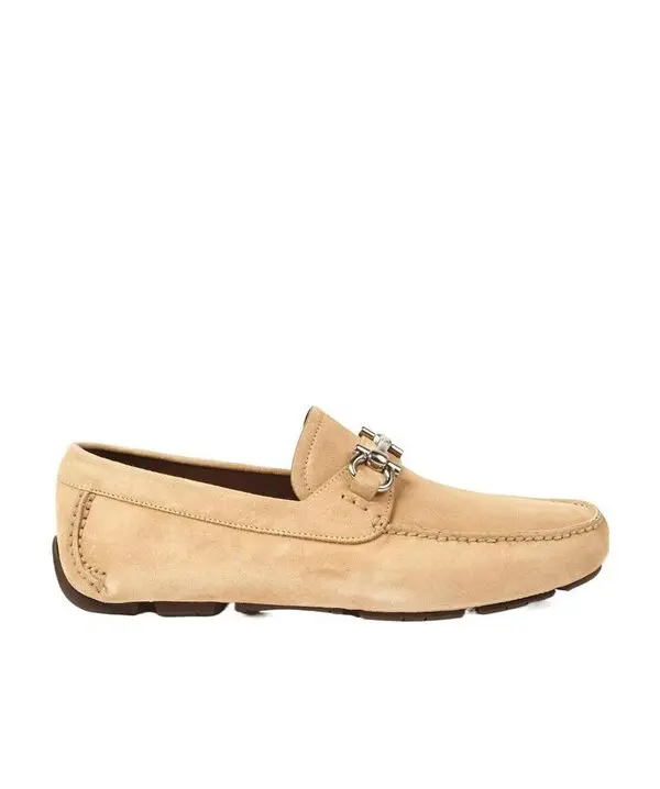 FERRAGAMO Horsebit Loafers - Nude