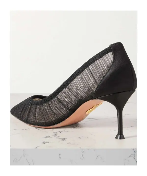 AQUAZZURA Pointed Toe Mesh Pumps