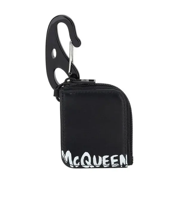 Alexander McQueen Logo Zip Pouch Keyring - Black