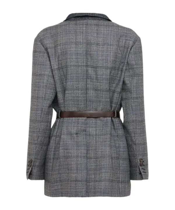 Brunello Cucinelli Prince Of Wales Checked Wool Blazer